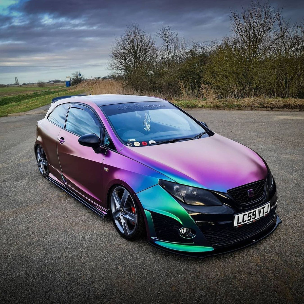 Wrap around fixed sidelight with vinyl wrap film – Teckwrap International